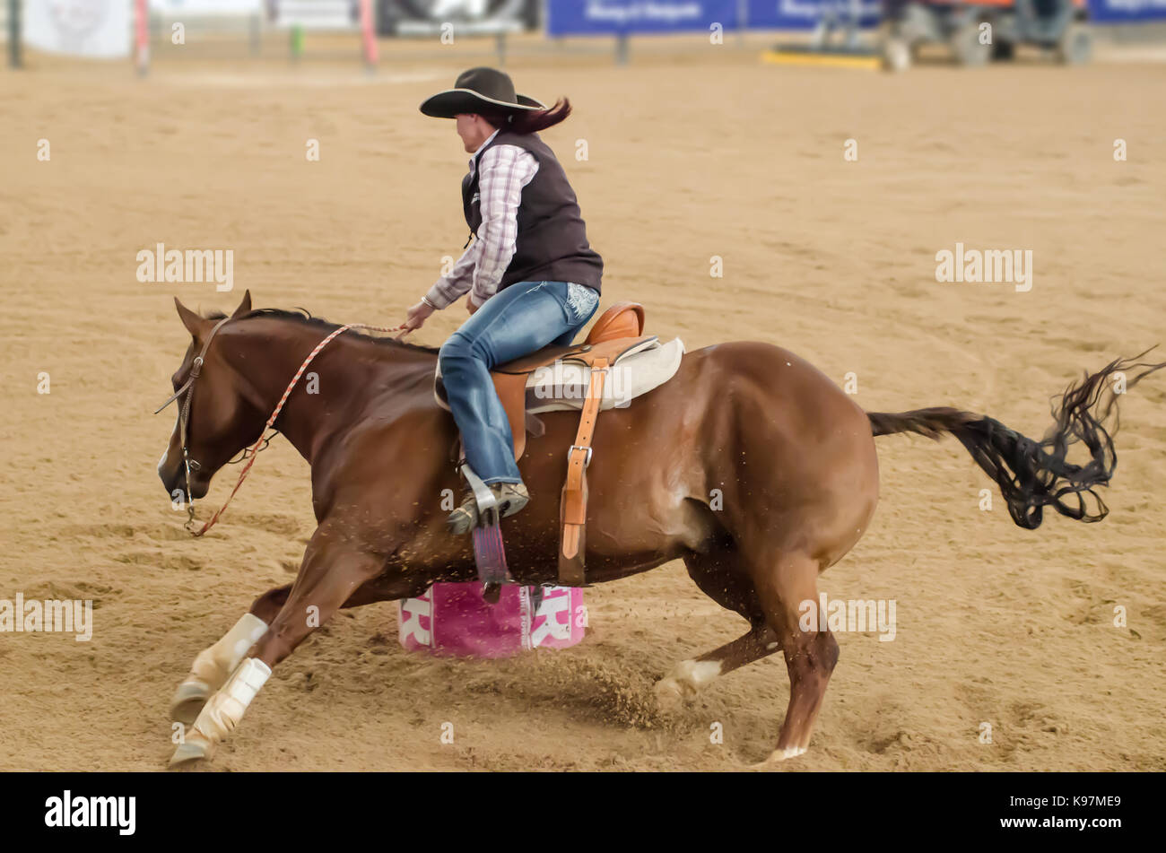 Barrel racing indoor arena tamworth hi-res stock photography and images ...