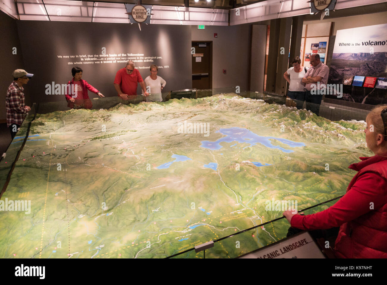 Yellowstone visitor center map hi-res stock photography and images - Alamy