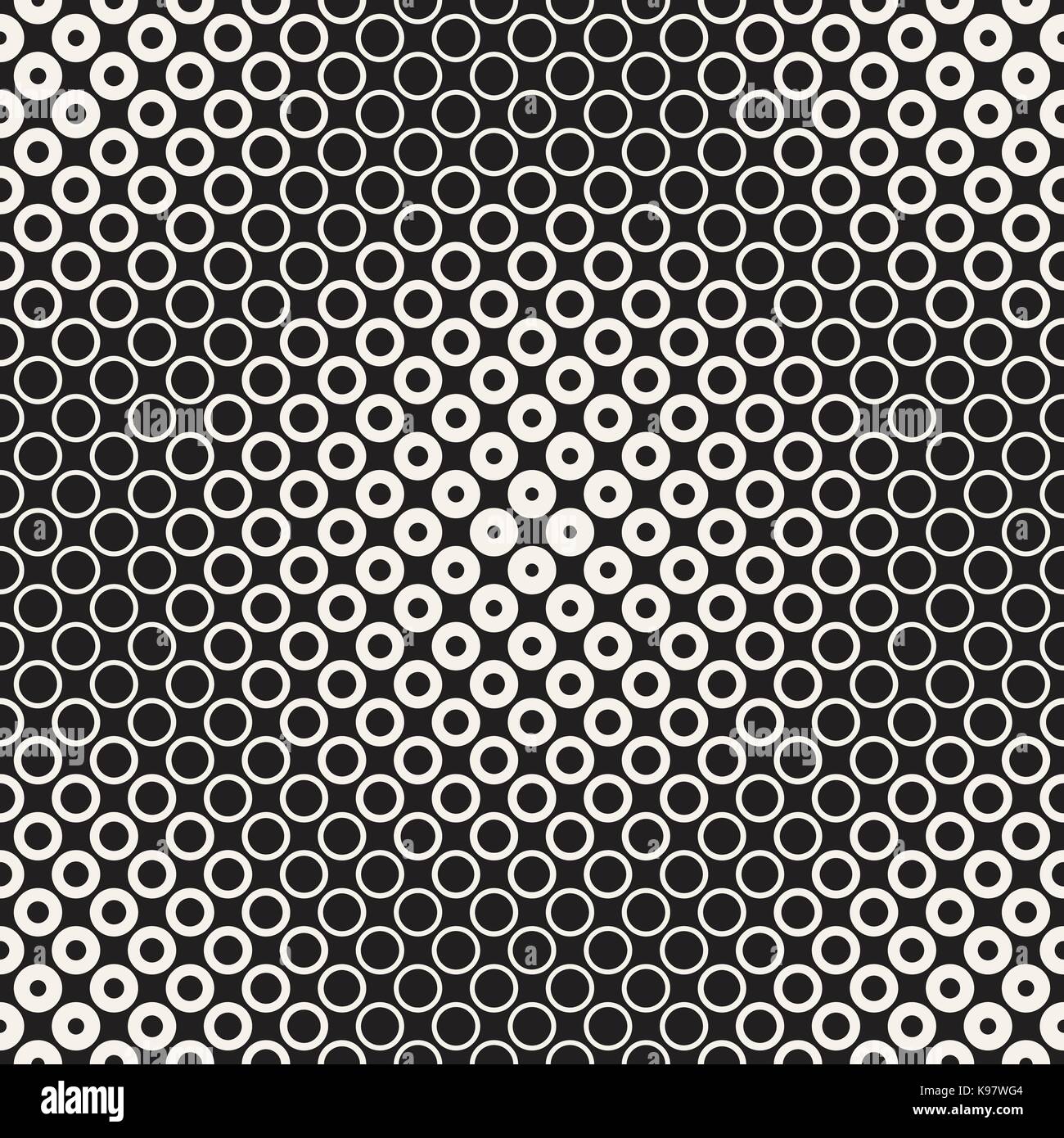 Abstract black and white pattern background. Seamless geometric circle ...