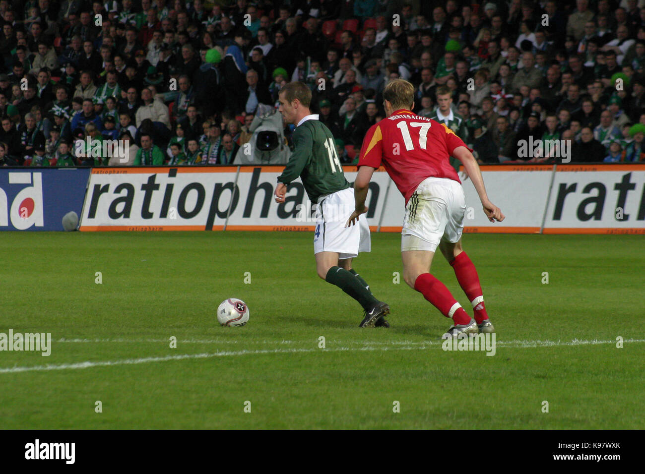 Northern Ireland v Germany at Windsor Park, Belfast on 04 June 2005 ...