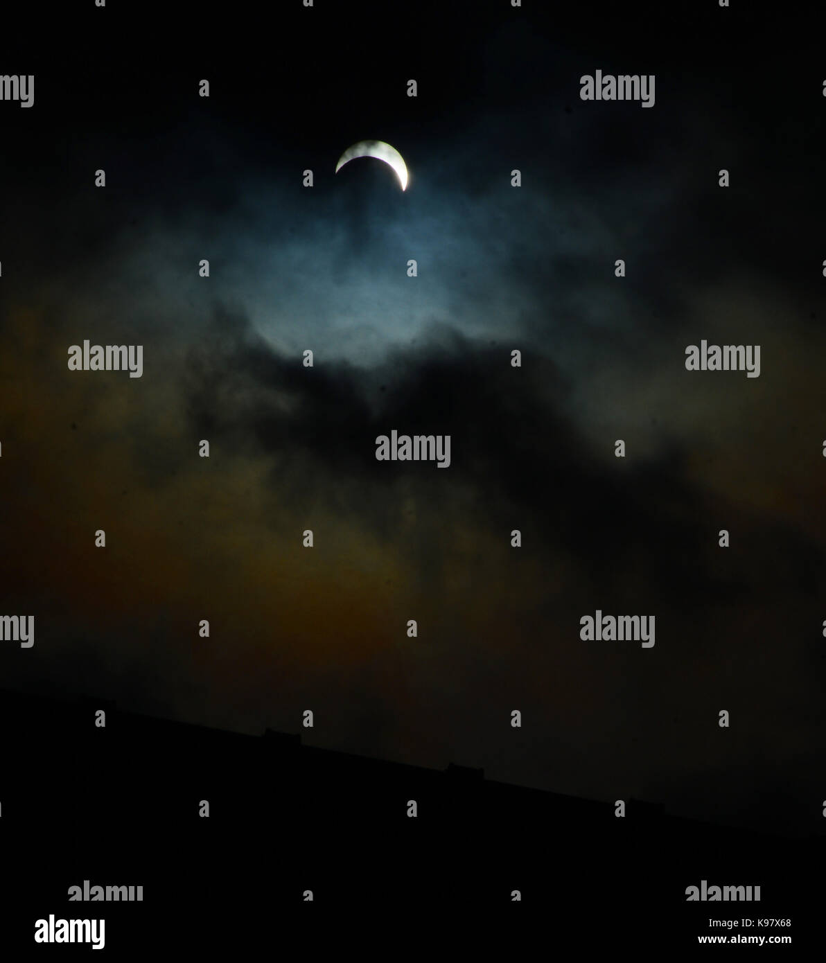 The Solar Eclipse over New York Featuring: Solar Eclipse Where: NYC ...