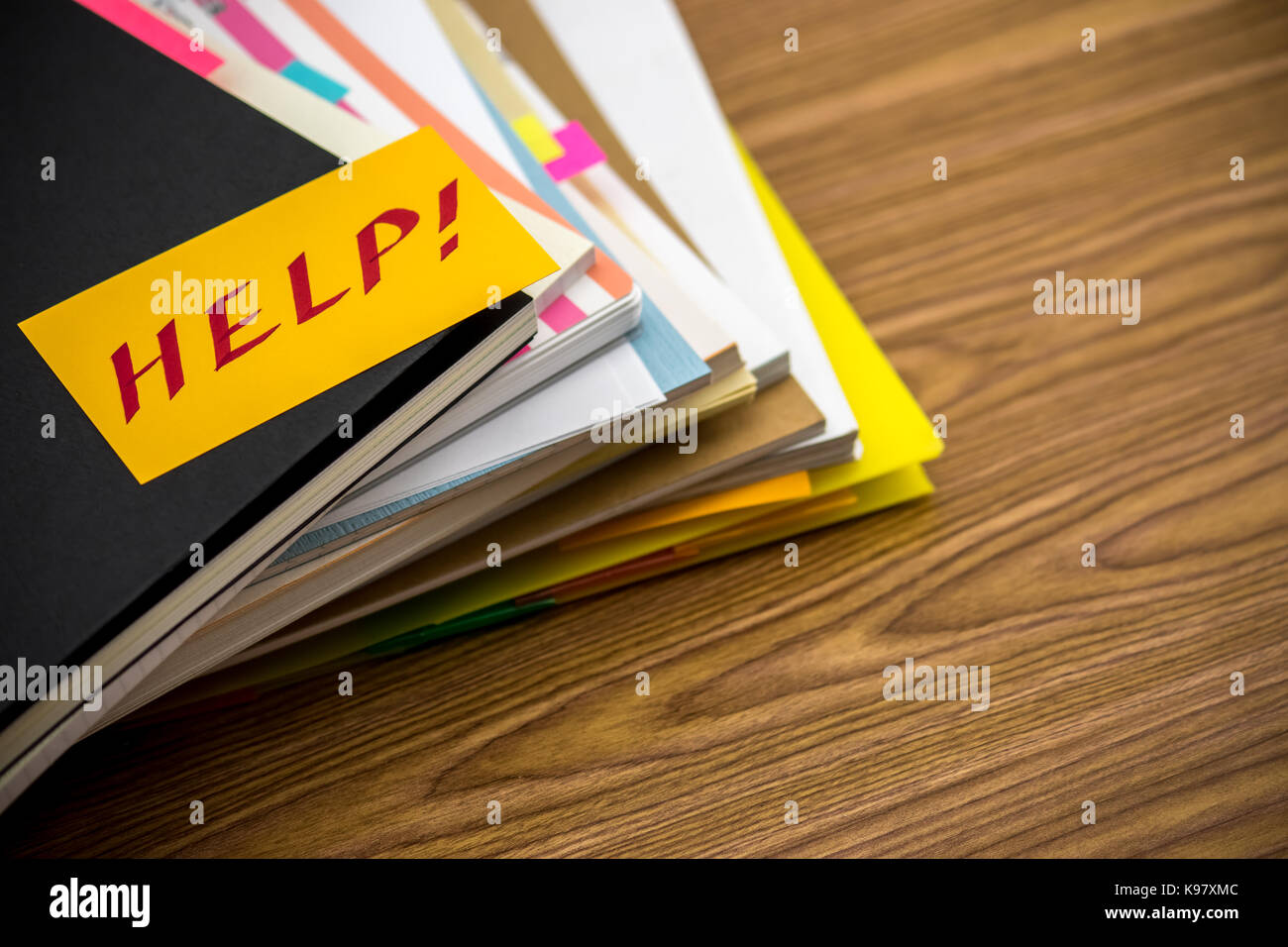 Help; The Pile of Business Documents on the Desk Stock Photo - Alamy