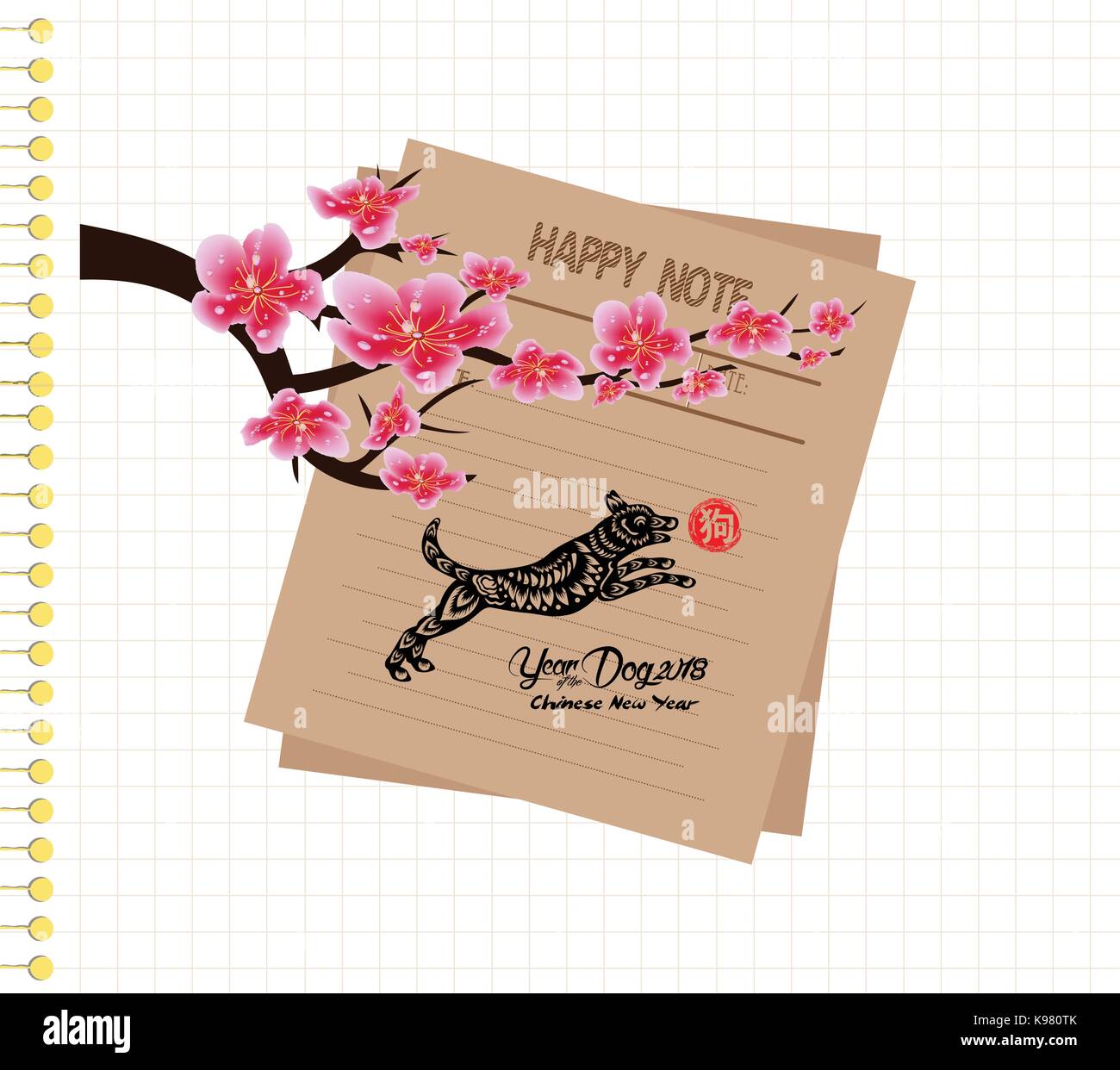 Happy new year notes Stock Vector Images - Alamy