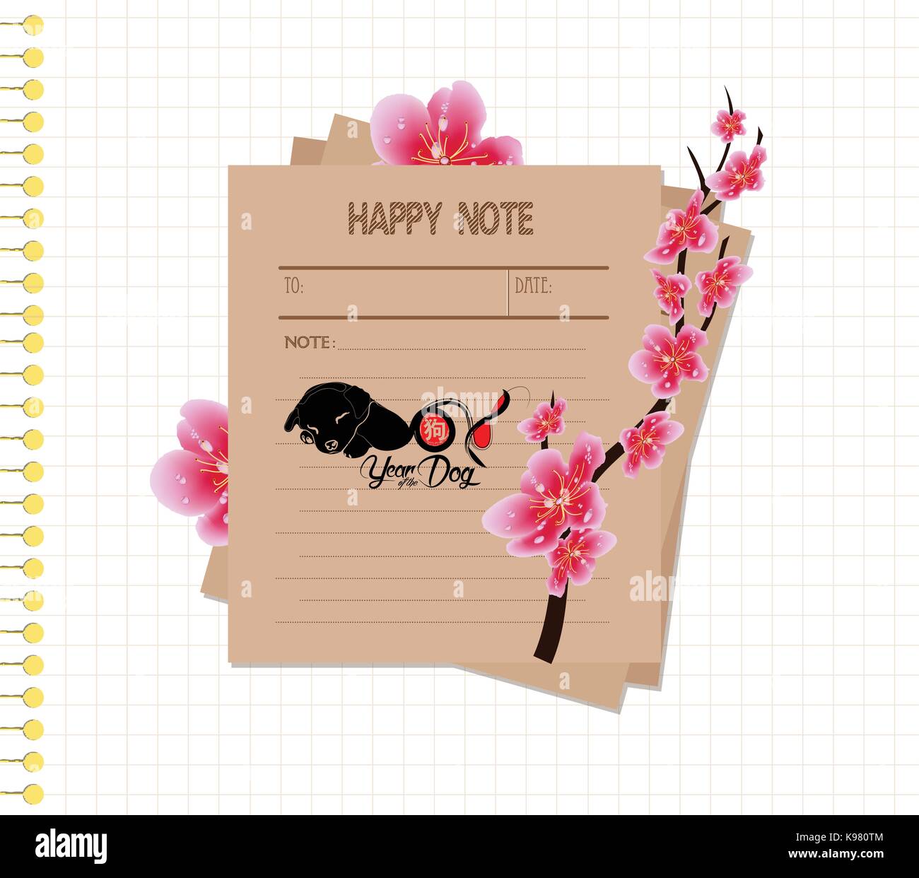 Happy new year notes Stock Vector Images - Alamy