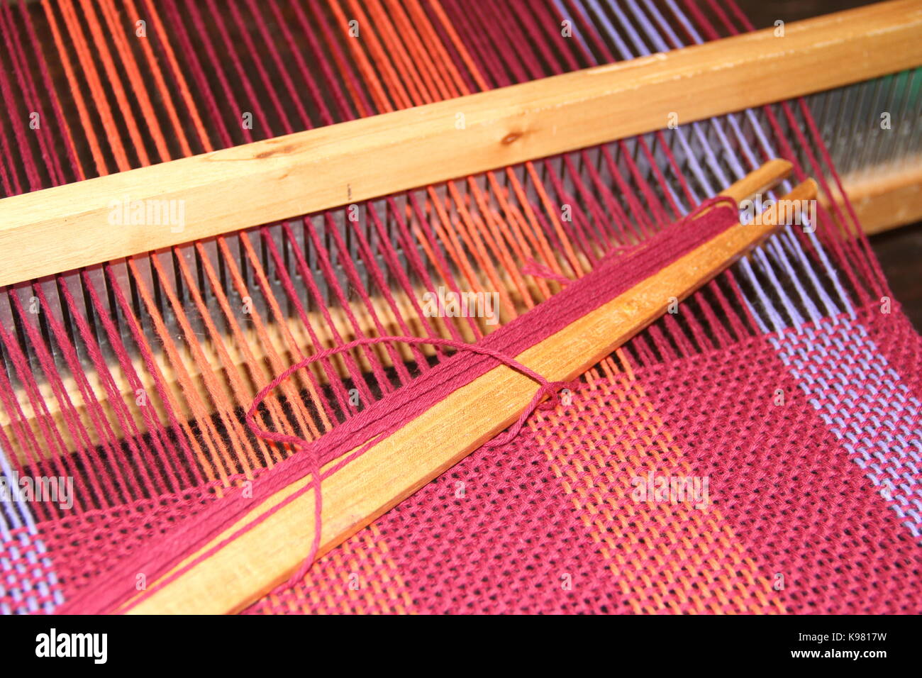 looms, loom fittings, woven scarves, colored yarns white backgrounds ...
