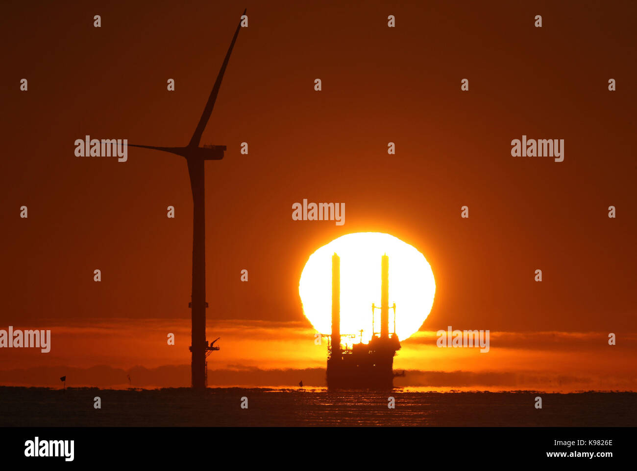 The Vole Au Vent platform which has been erecting a new windfarm for ...