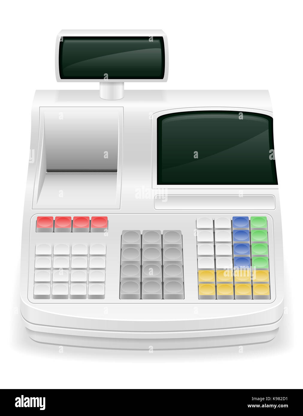 cash register stock vector illustration isolated on white background ...