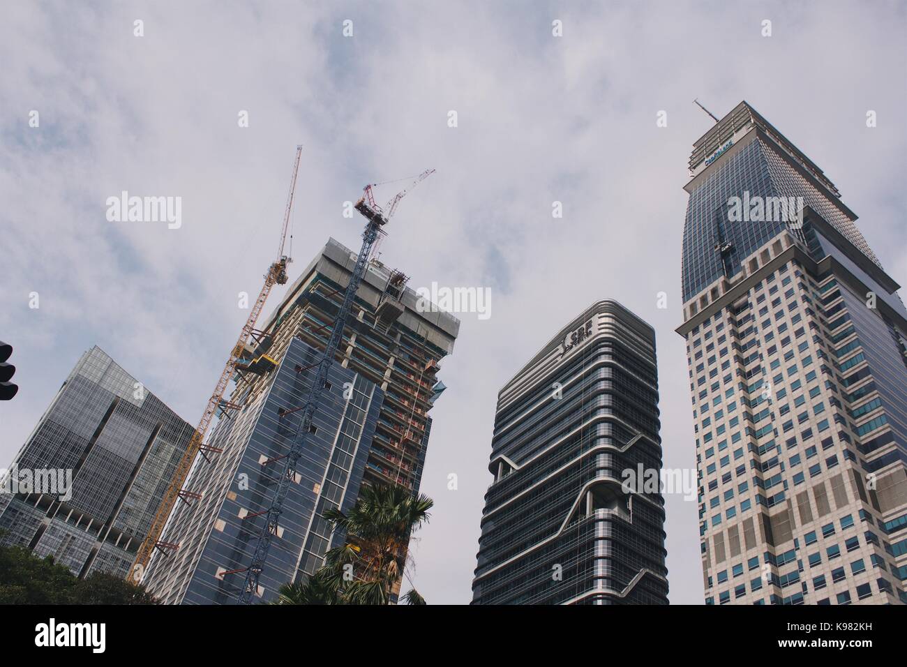 Construction of skyscrapers Stock Photo - Alamy