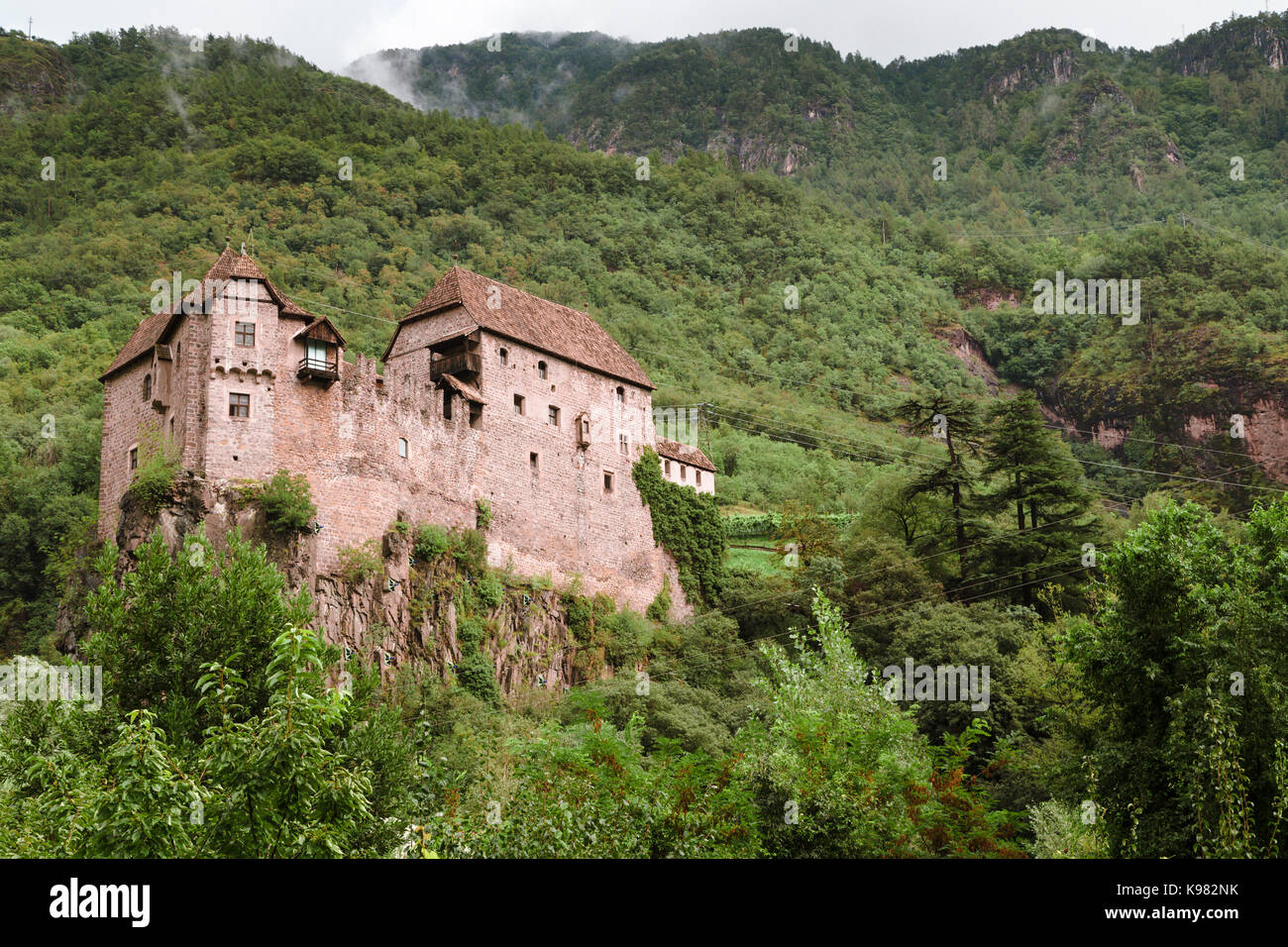The Castel Roncolo (Schloss Runkelstein) near Bolzano in the South ...