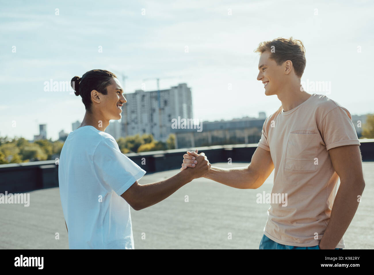 friends shaking hands Stock Photo - Alamy