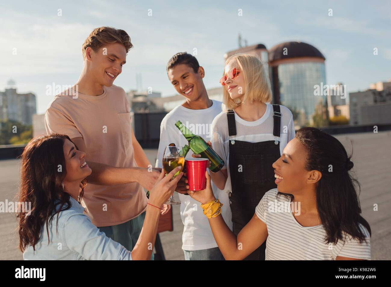 Friends having party hi-res stock photography and images - Alamy