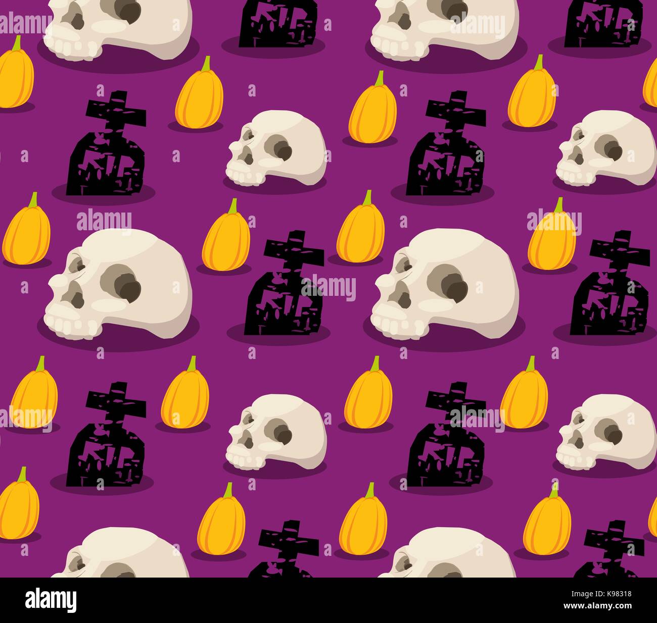 spooky halloween seamless pattern Stock Vector Image & Art - Alamy