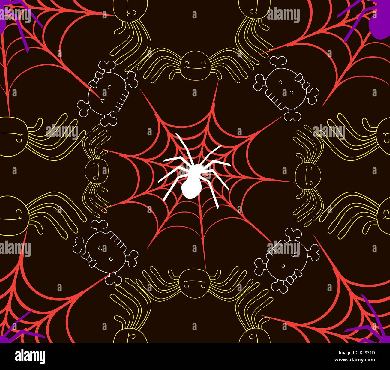 Scary black spider webs Stock Vector Images - Alamy