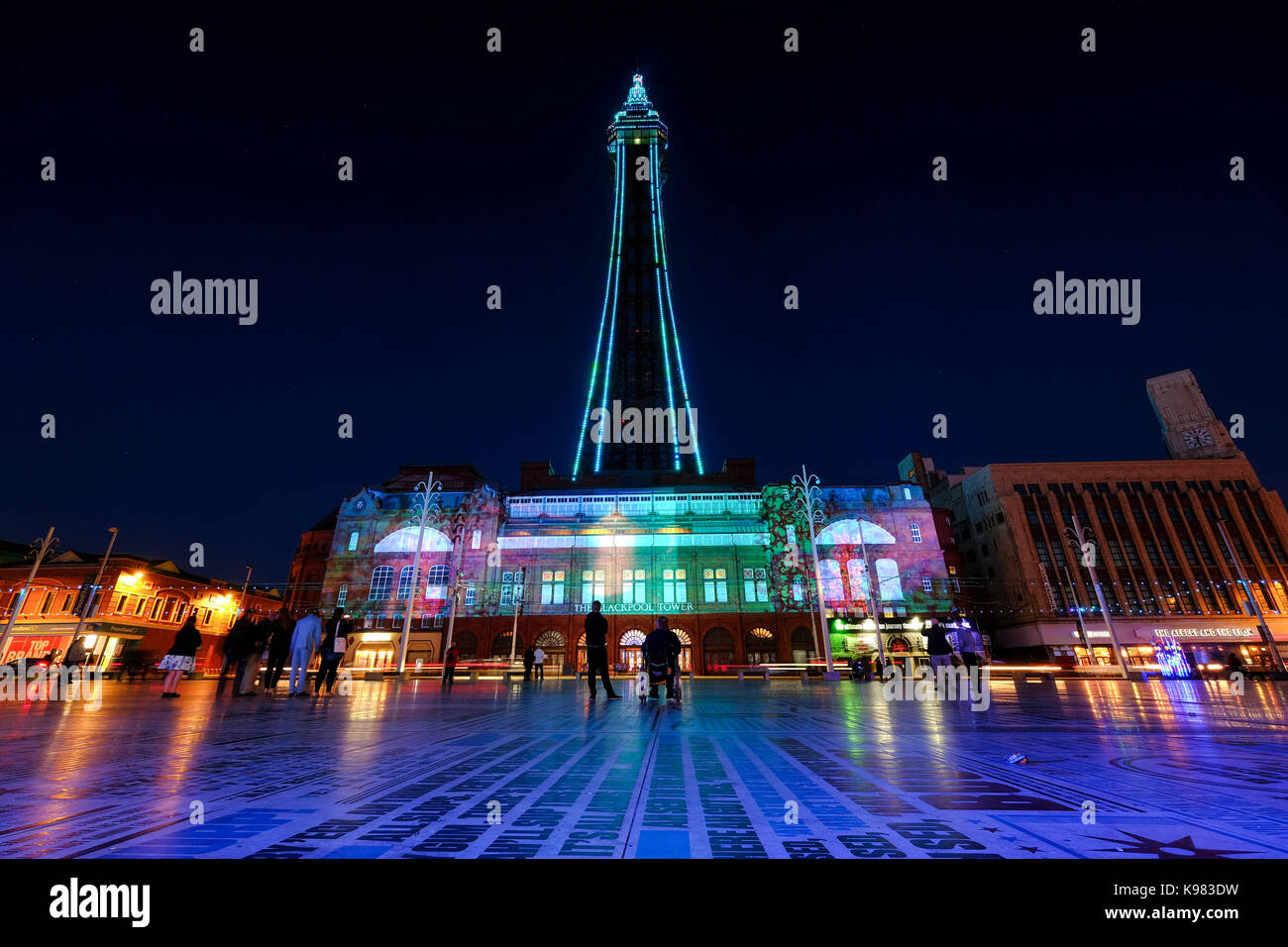 Blackpool illuminations lancashire golden mile hi-res stock photography ...