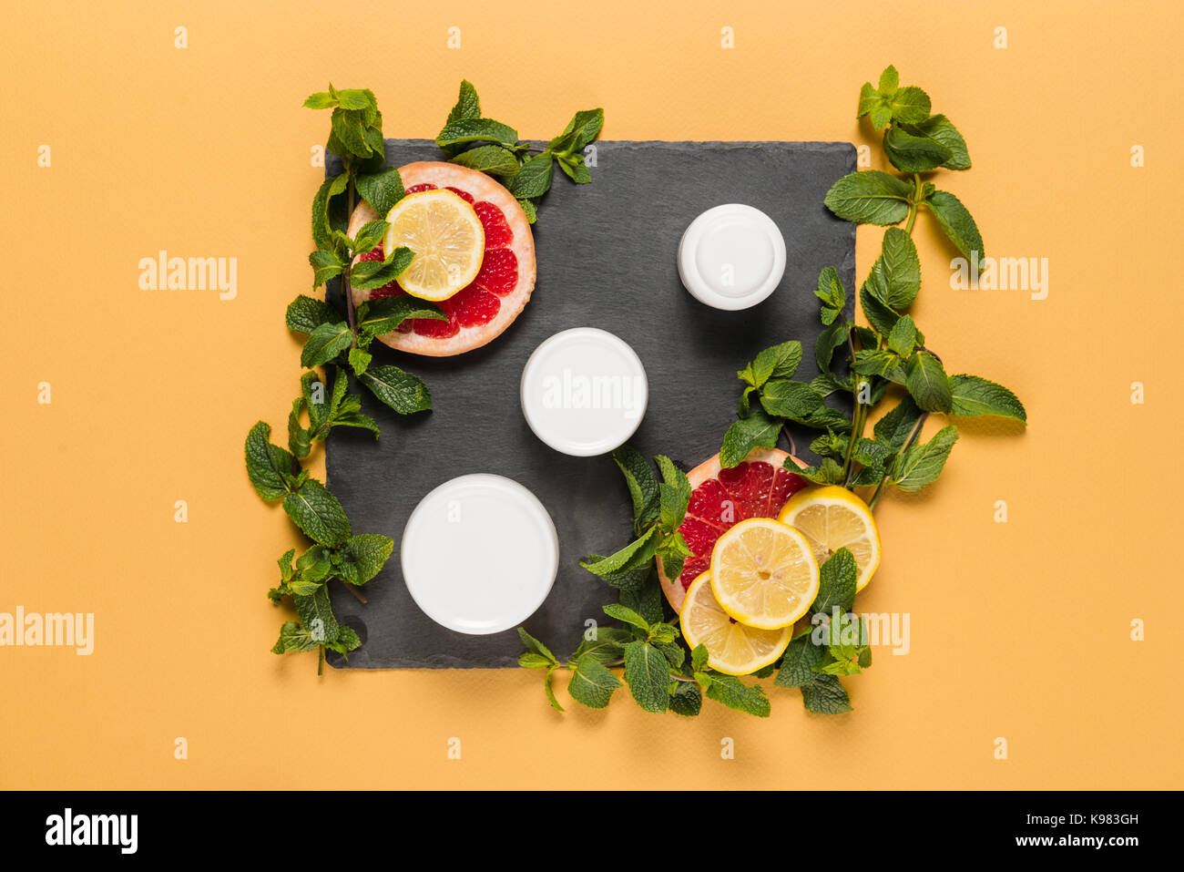 organic citrus cream Stock Photo - Alamy