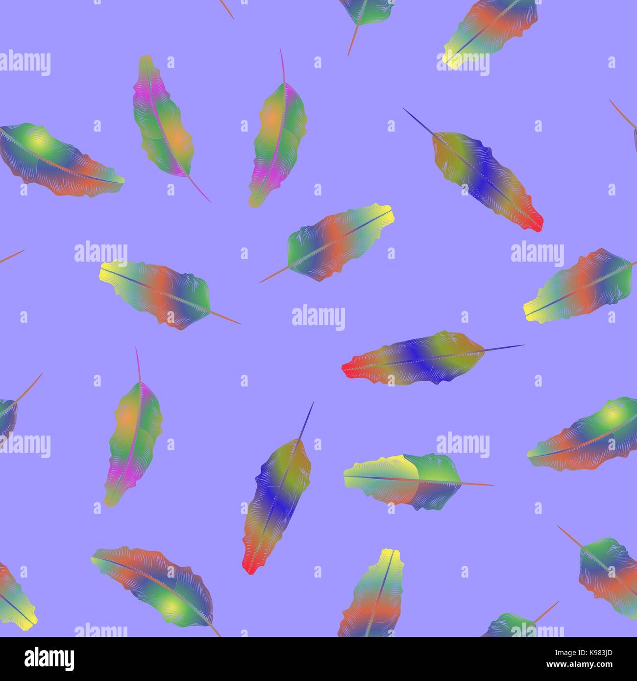 Colorful Feathers Seamless Pattern Stock Vector Image & Art - Alamy