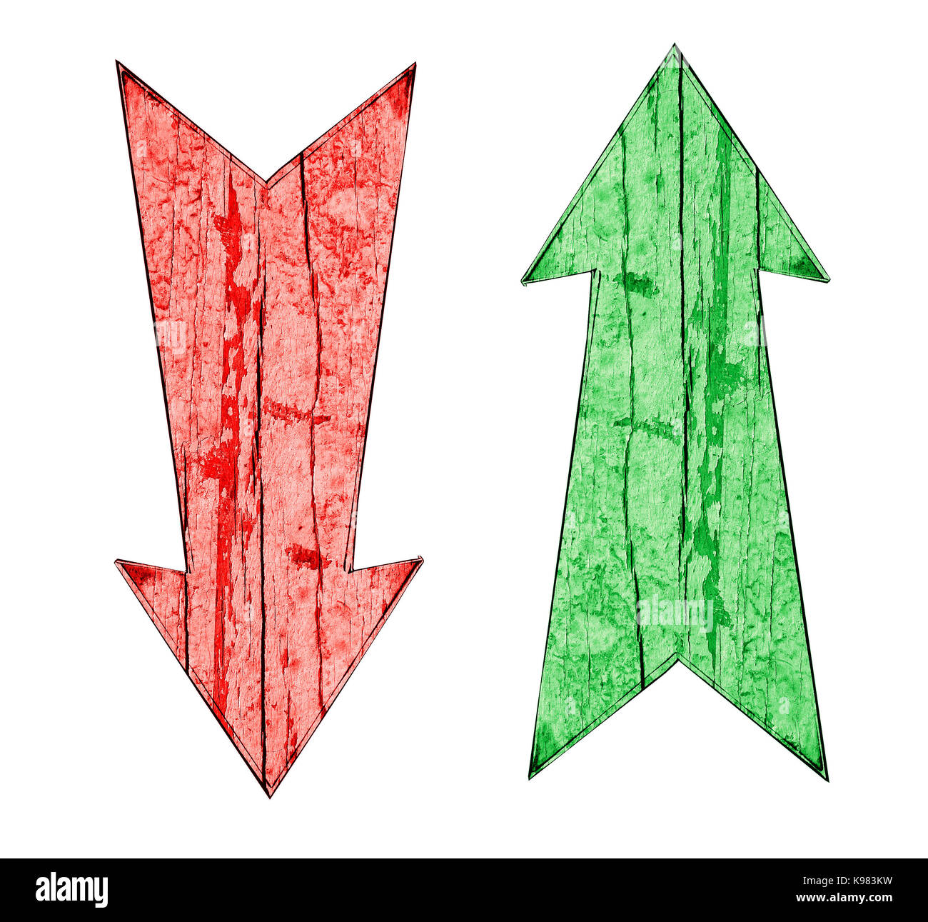 Pros cons arrows Cut Out Stock Images & Pictures - Alamy