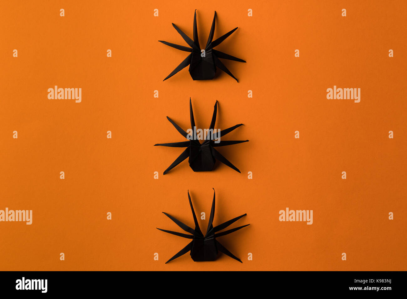 origami spiders for halloween Stock Photo - Alamy