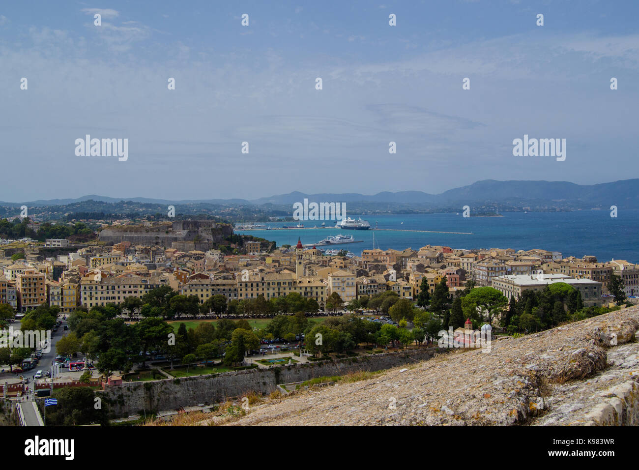 view of the city of Corfu, Greece Stock Photo - Alamy