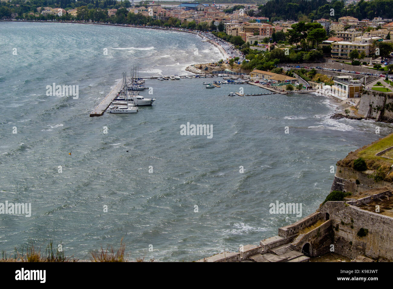 view of the city of Corfu, Greece Stock Photo - Alamy