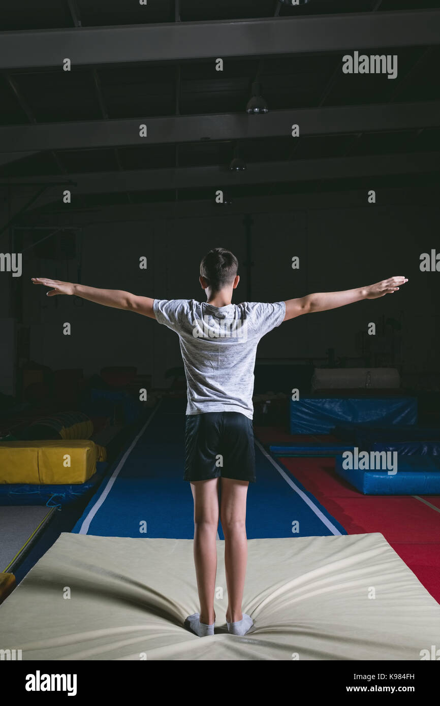 Rear view gymnast hi-res stock photography and images - Alamy