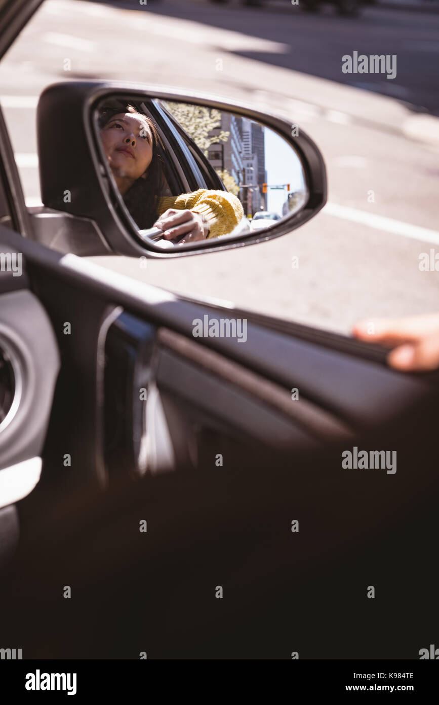 Woman eyes in mirror close up hi-res stock photography and images - Alamy