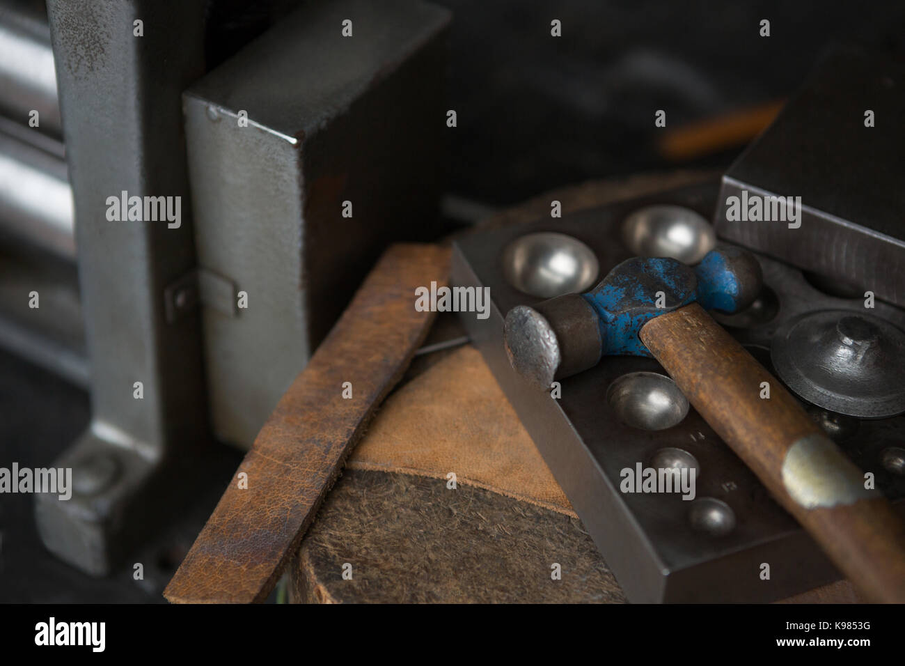Close-up of metallic tools and equipments Stock Photo - Alamy