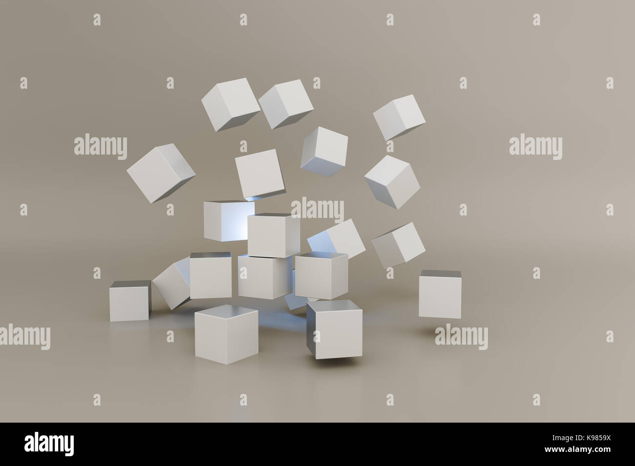 3d rendering of abstract cubes background Stock Photo - Alamy