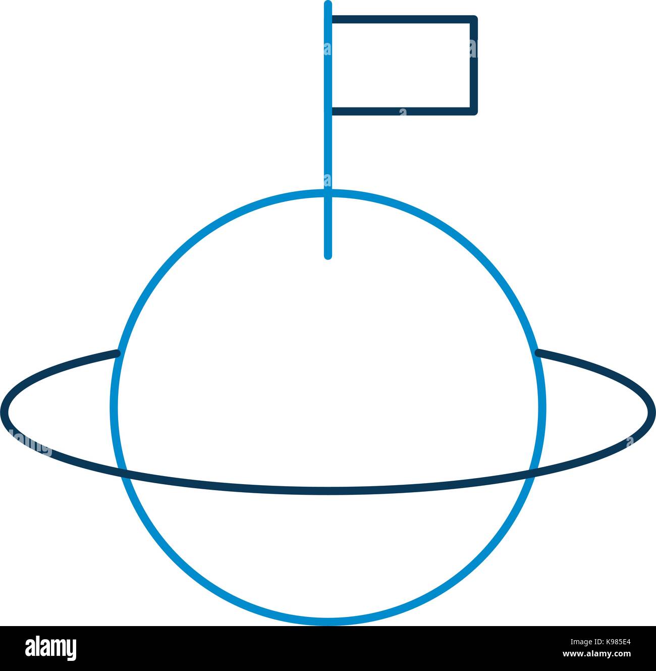 space universe saturn with flag colonization Stock Vector Image & Art ...