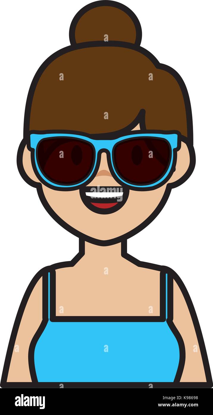 beautiful woman avatar character vector illustration design Stock ...