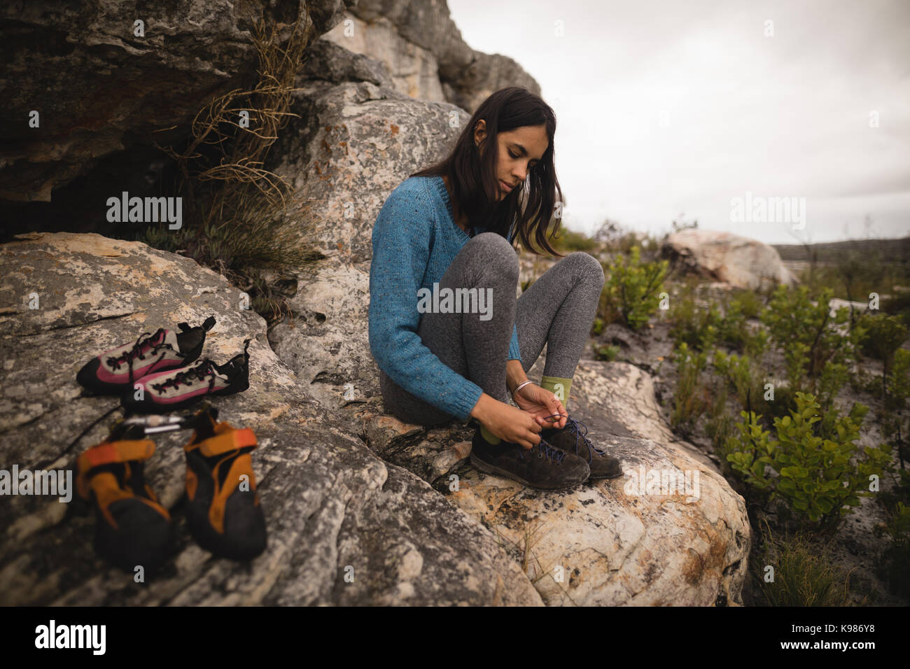 Shoes on rock hi-res stock photography and images - Alamy