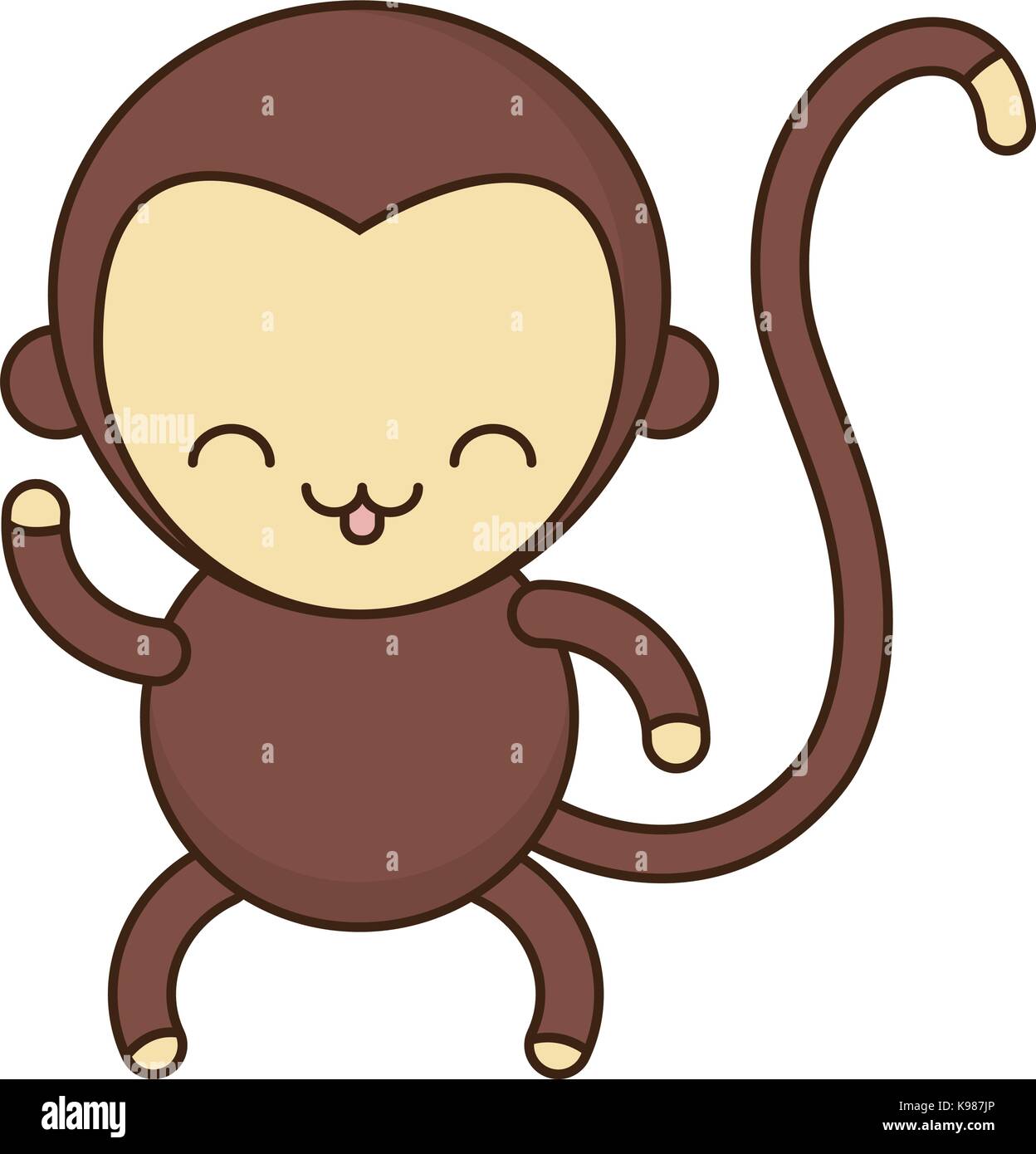 cute monkey icon Stock Vector Image & Art - Alamy