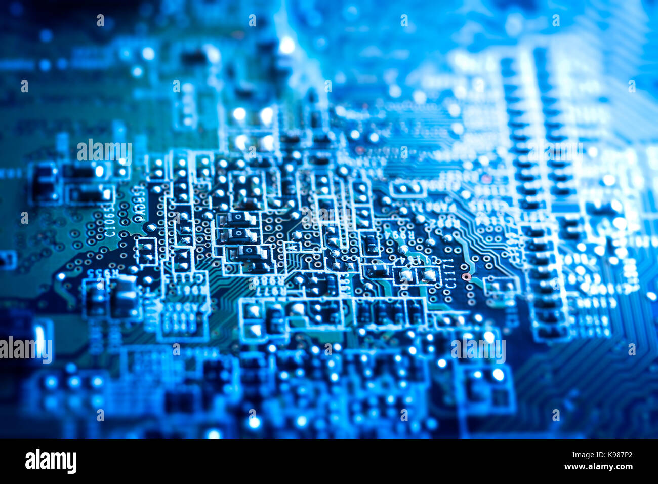 close up shot PCB board Stock Photo - Alamy