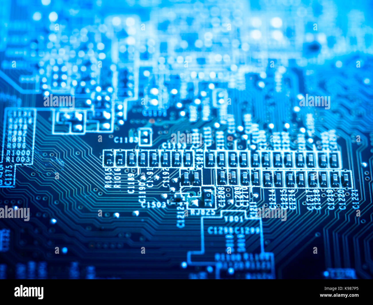 close up shot PCB board Stock Photo - Alamy