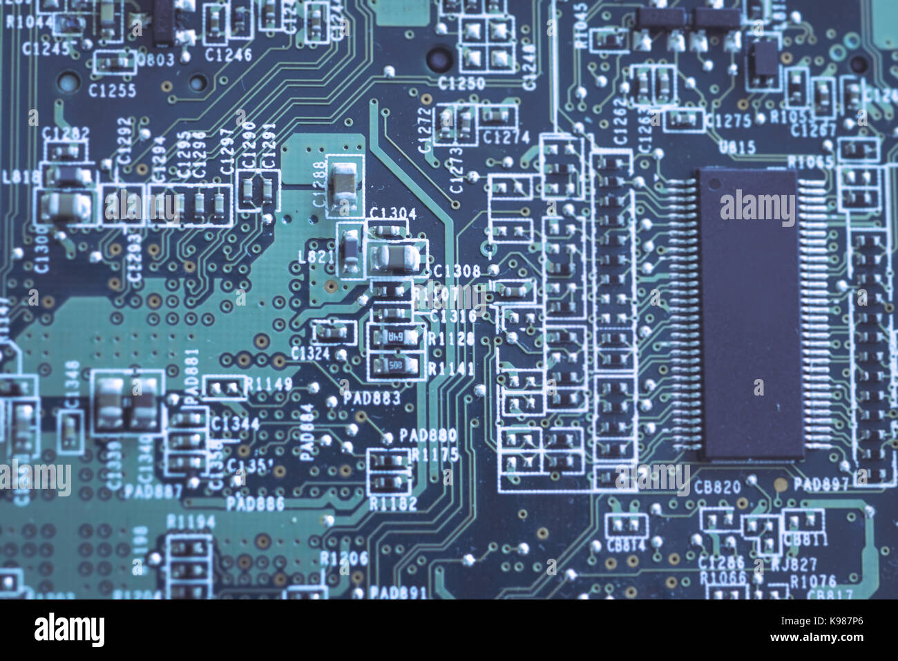 close up shot PCB board Stock Photo - Alamy