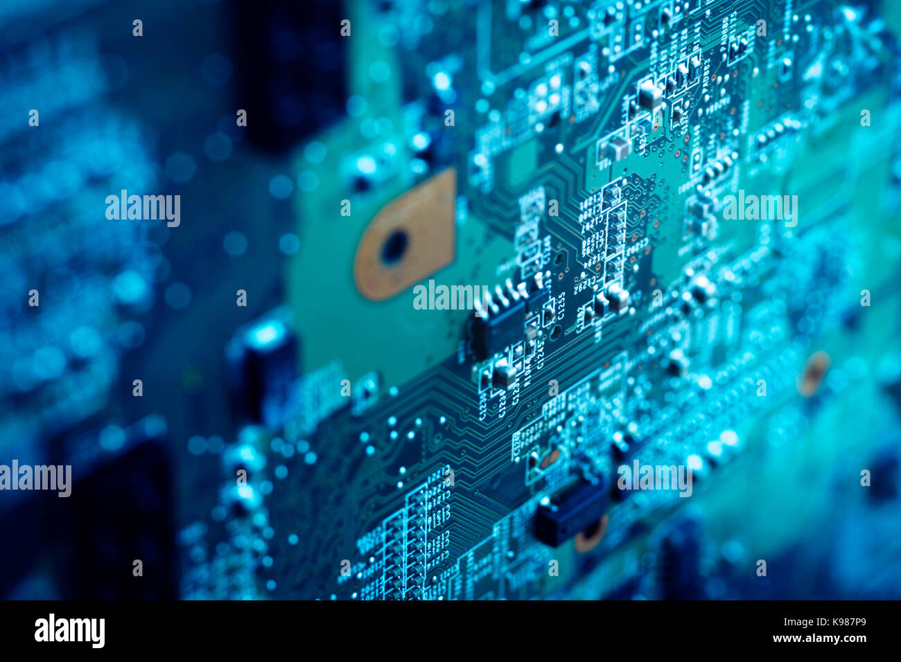 close up shot PCB board Stock Photo - Alamy