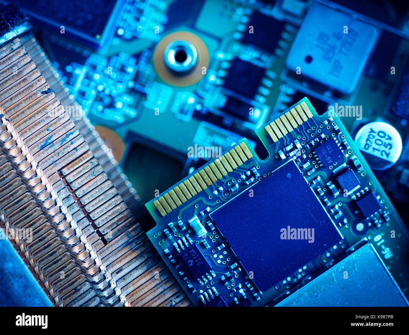 close up shot PCB board Stock Photo - Alamy