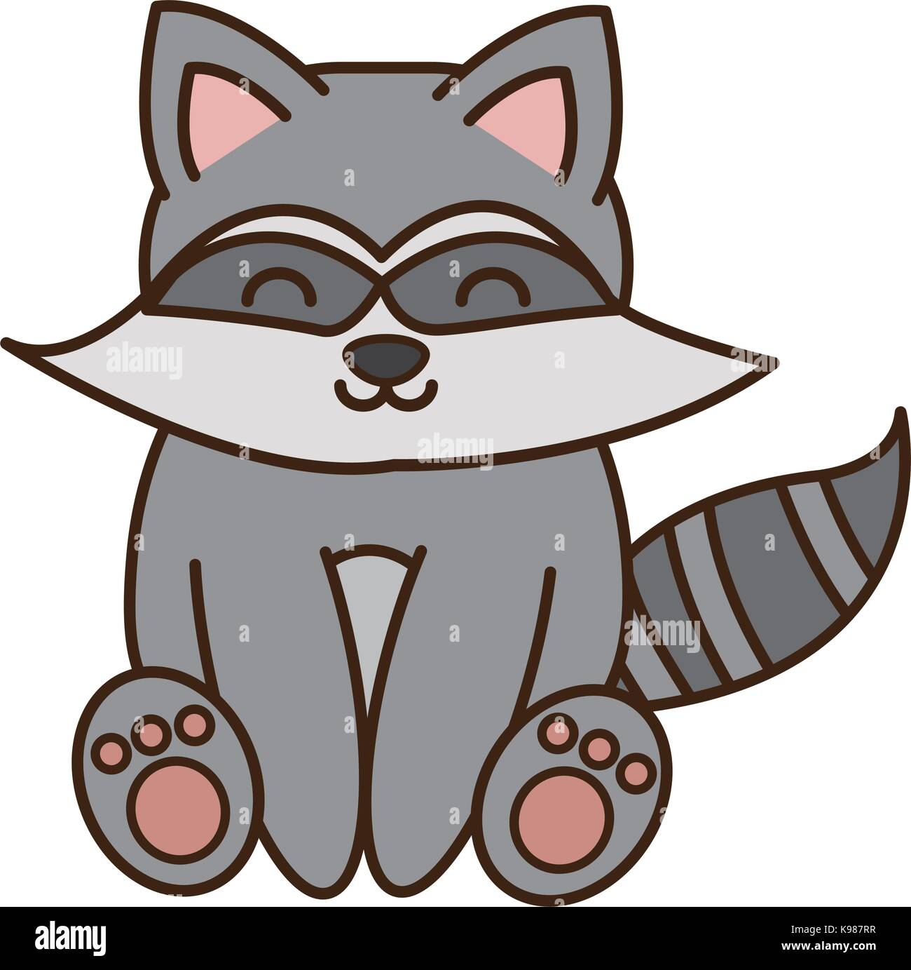 Cute Raccoon Clip Art