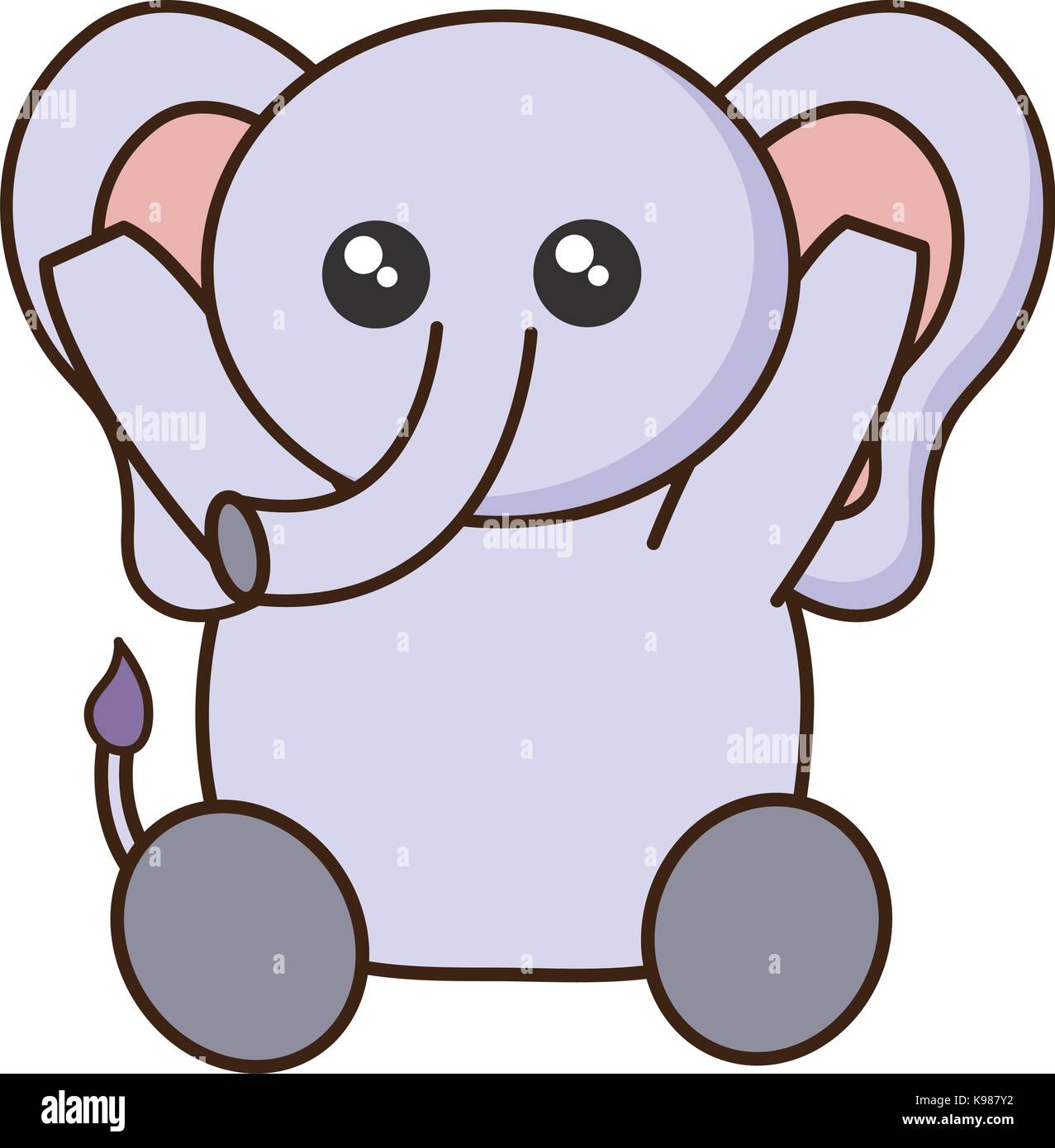 cute elephant icon Stock Vector Image & Art - Alamy