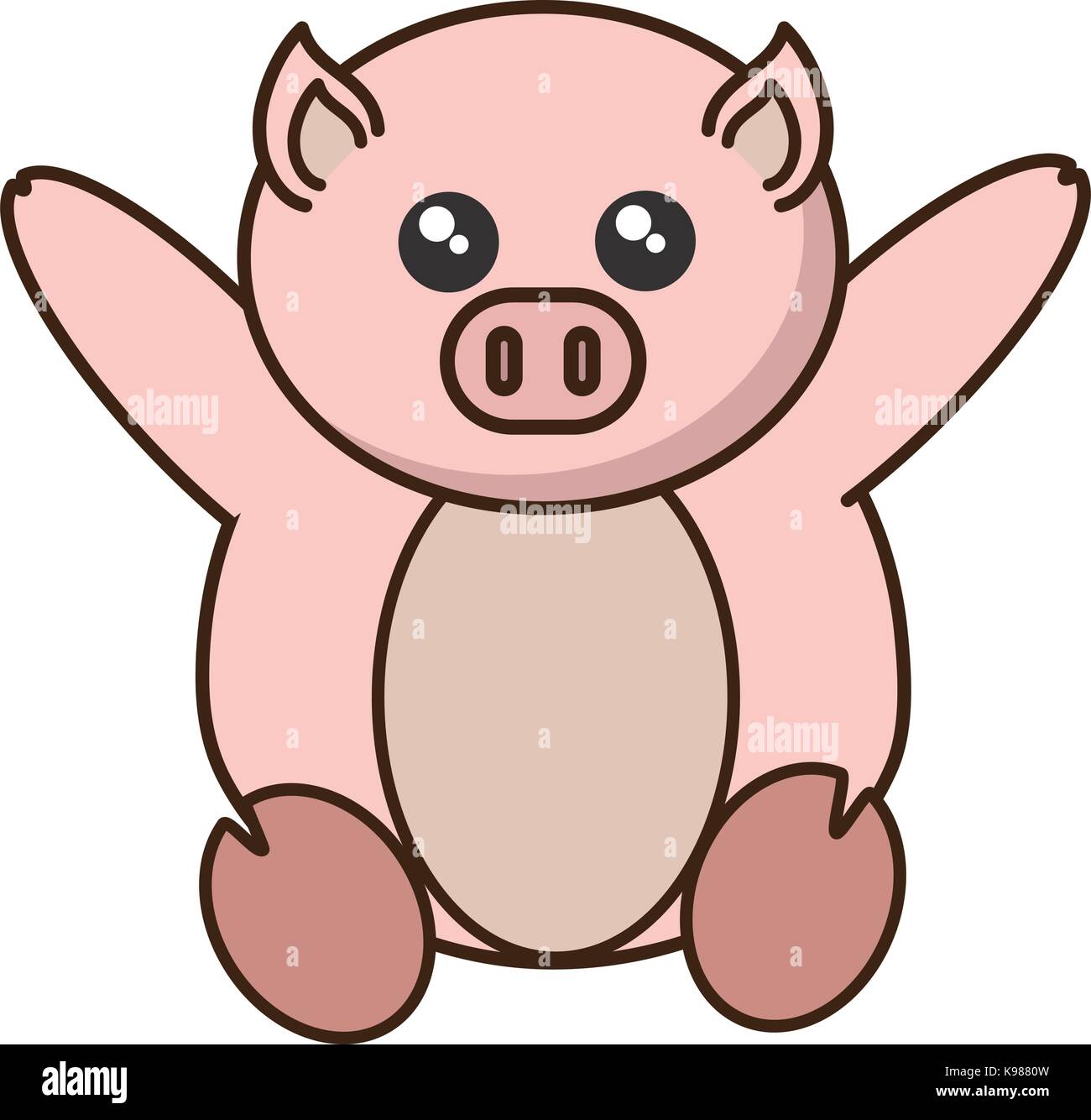 cute pig icon Stock Vector Image & Art - Alamy