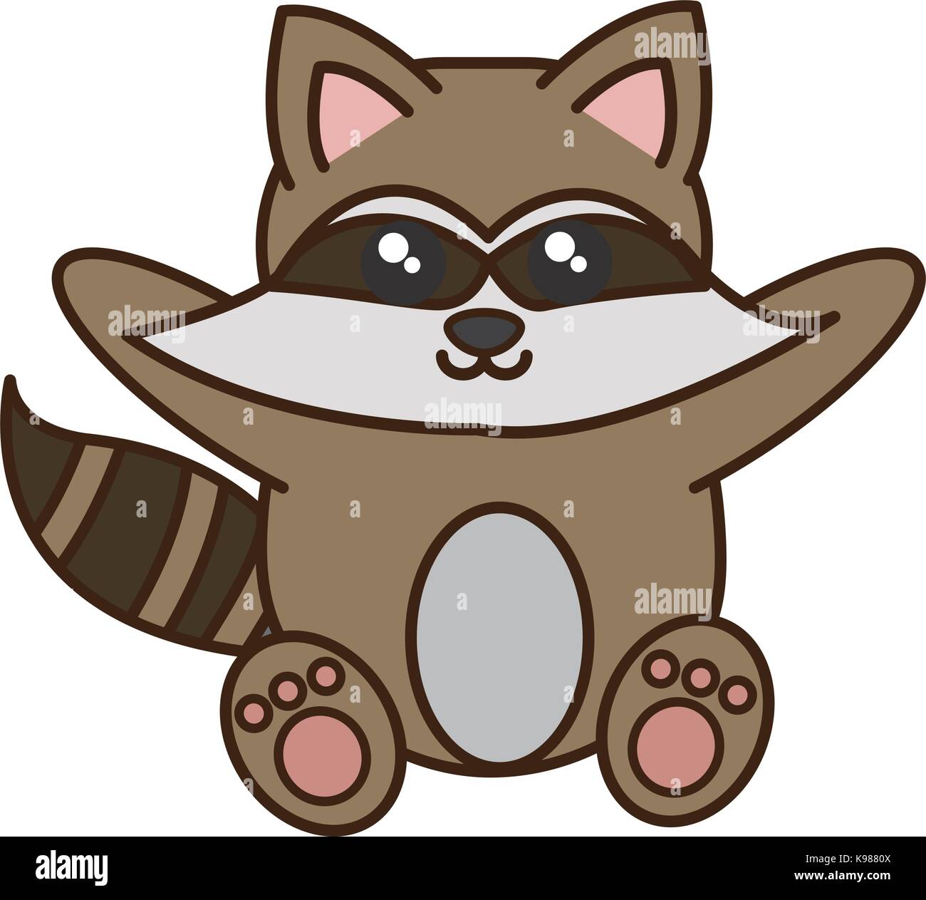 cute raccoon icon Stock Vector Image & Art - Alamy