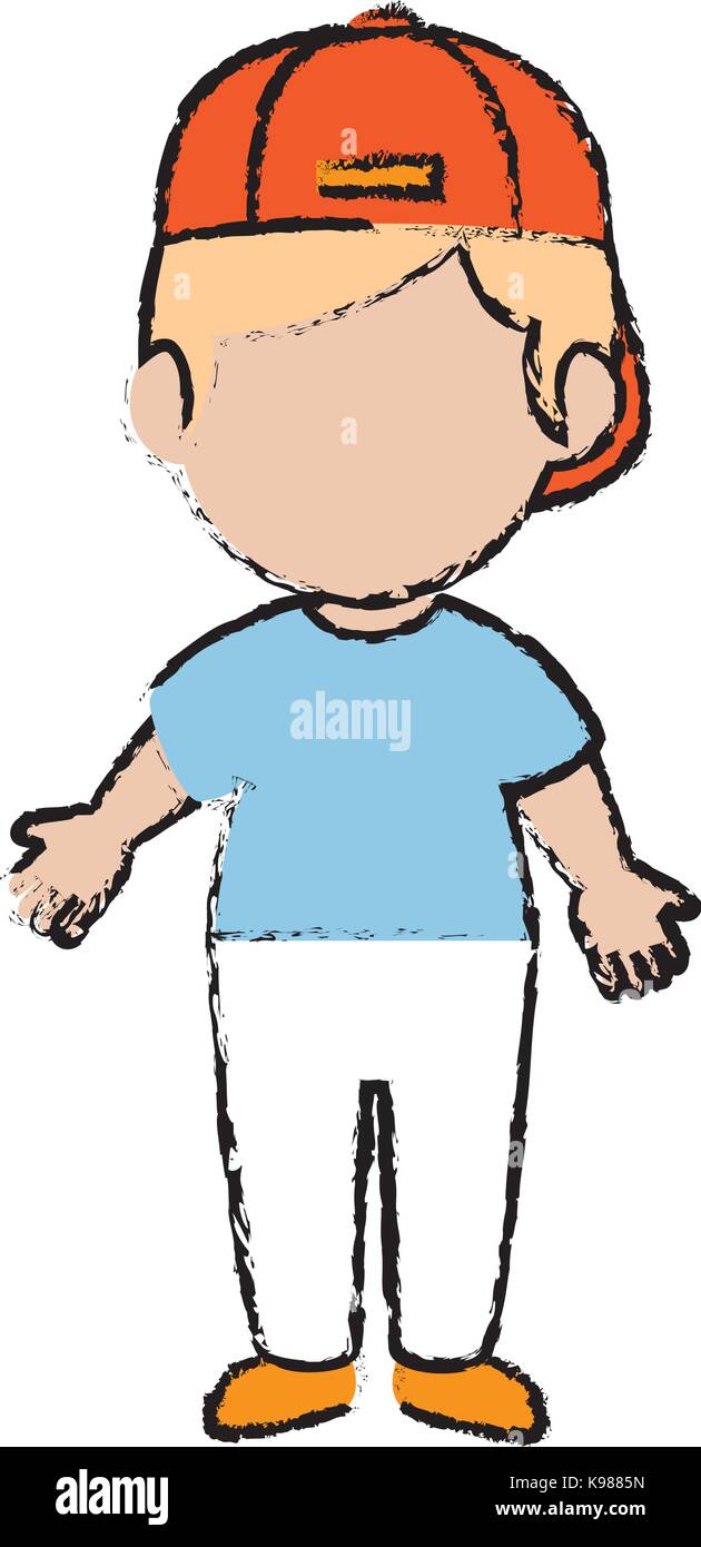 cute little boy character vector illustration design Stock Vector Image ...