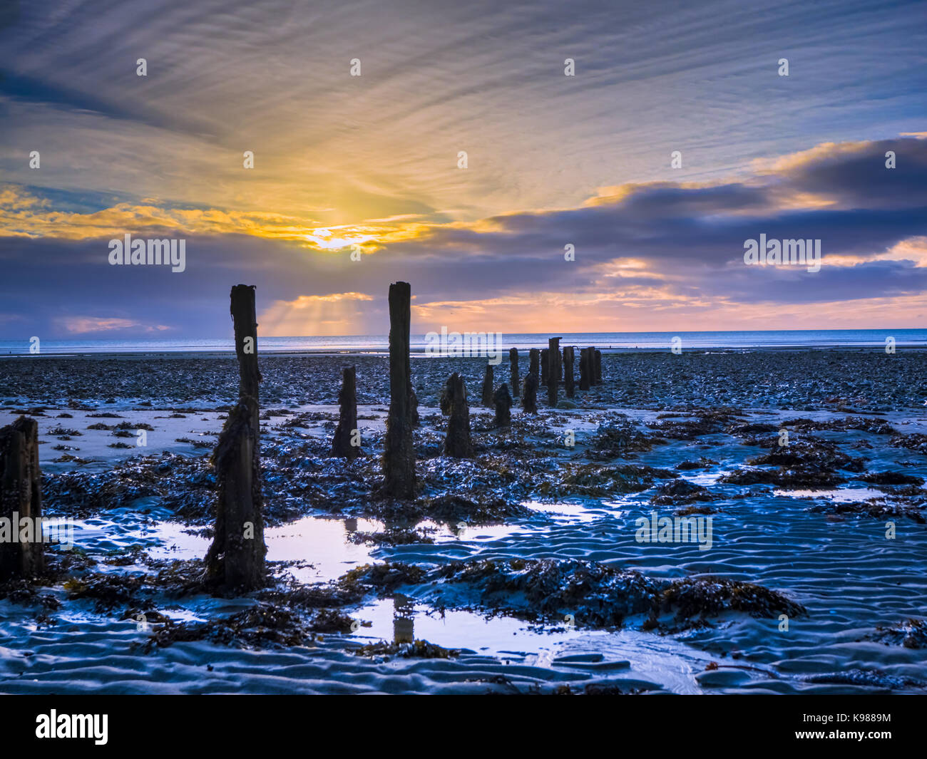 sunset beach,northern Ireland Stock Photo - Alamy