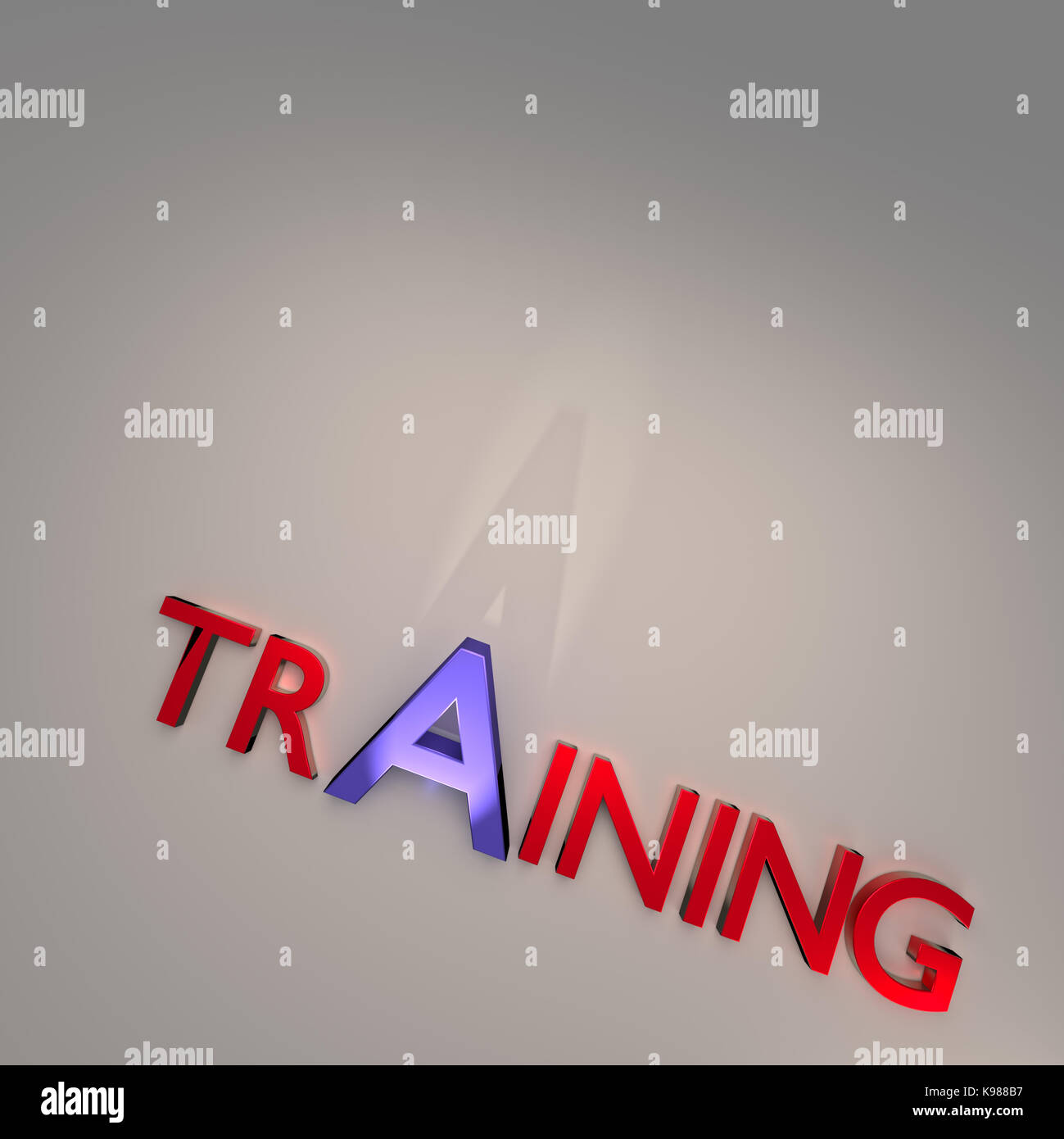 3d rendering of words "training Stock Photo - Alamy