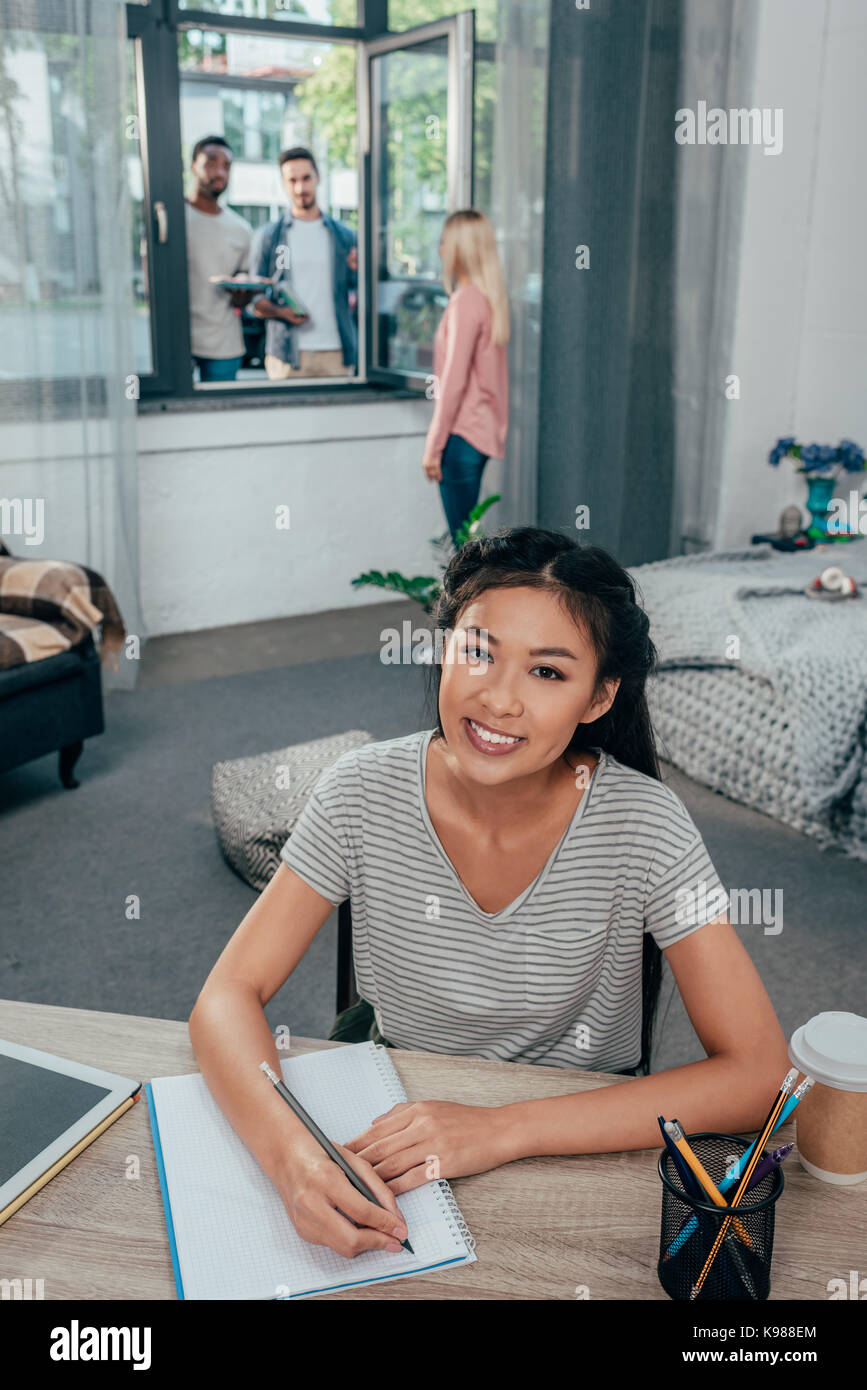 student girl studying at home Stock Photo - Alamy