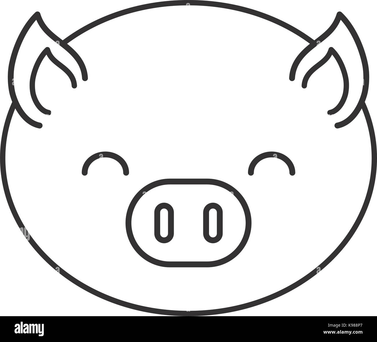 cute pig icon Stock Vector Image & Art - Alamy