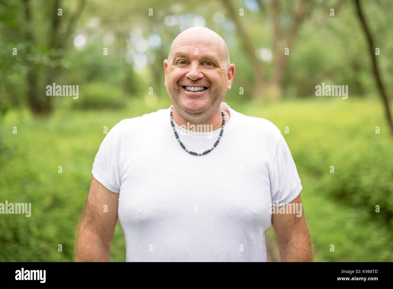 A men outdoors close to 50s in forest Stock Photo - Alamy