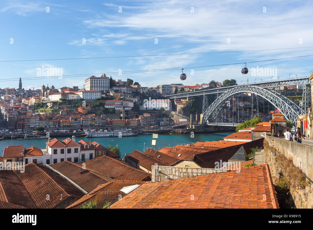 Porto oldtown wine port skyline with douro river on summer,Portugal ...