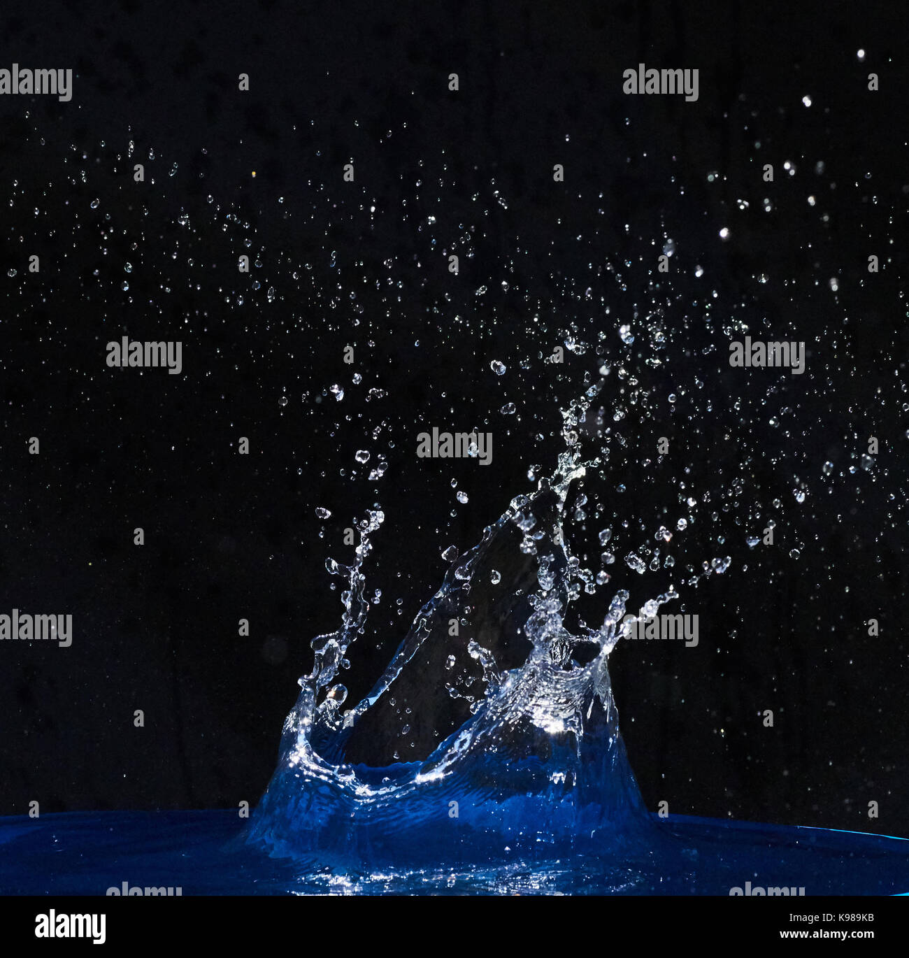 Splash water, water splashes, isolated on black background Stock Photo ...