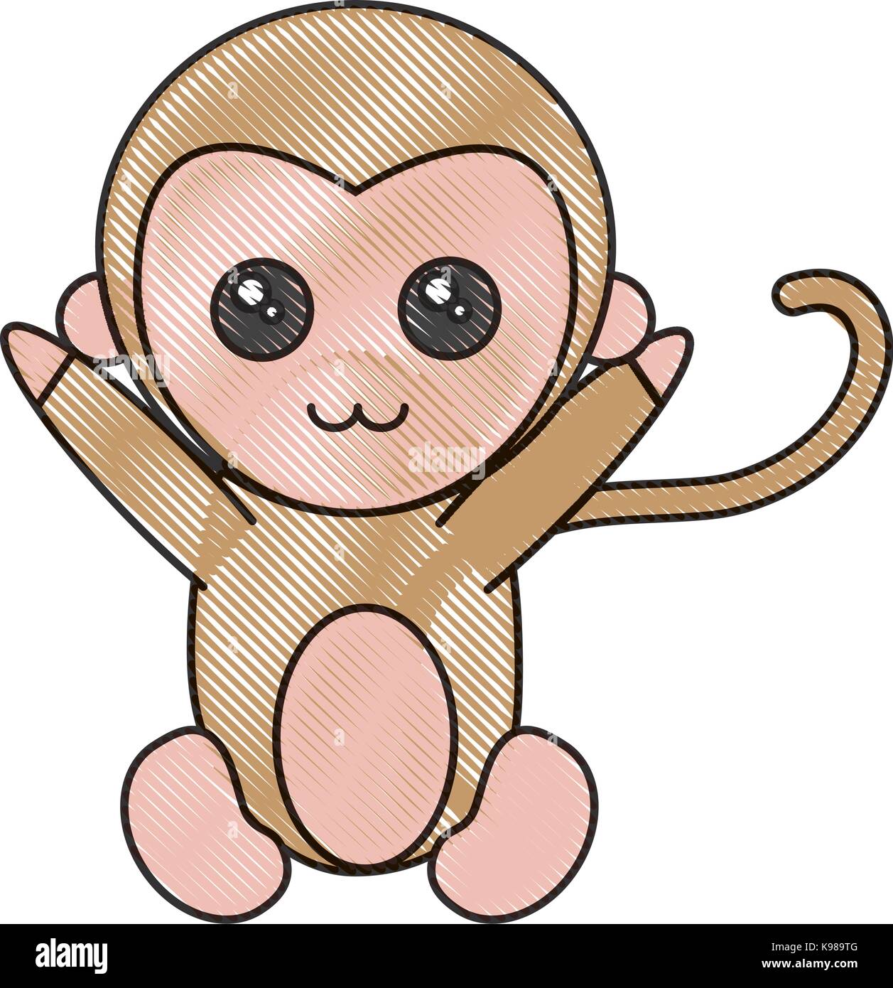 cute monkey icon Stock Vector Image & Art - Alamy